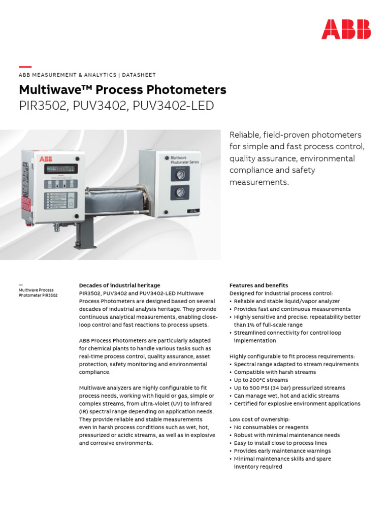 DS Multiwave+Process+Photometers en Letter | PDF | Ultraviolet | Light ...