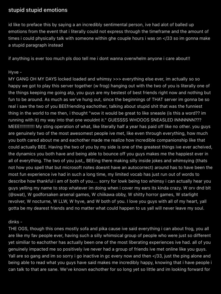 Stupid Stupid Emotions | PDF