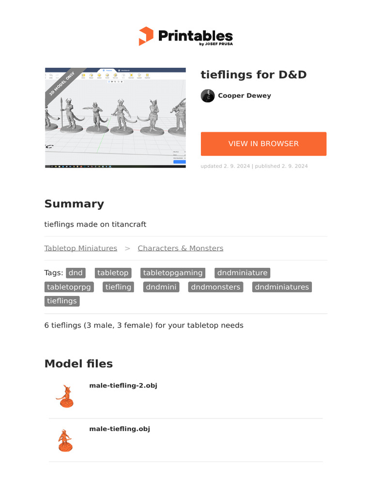 Tieflings For DD | PDF