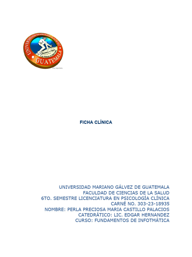 Ficha Clinica Paciente | PDF
