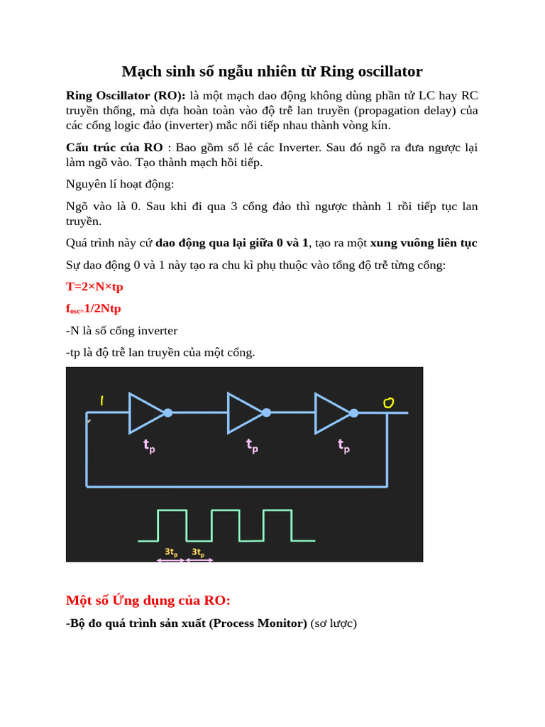 Ring Oscillator | PDF