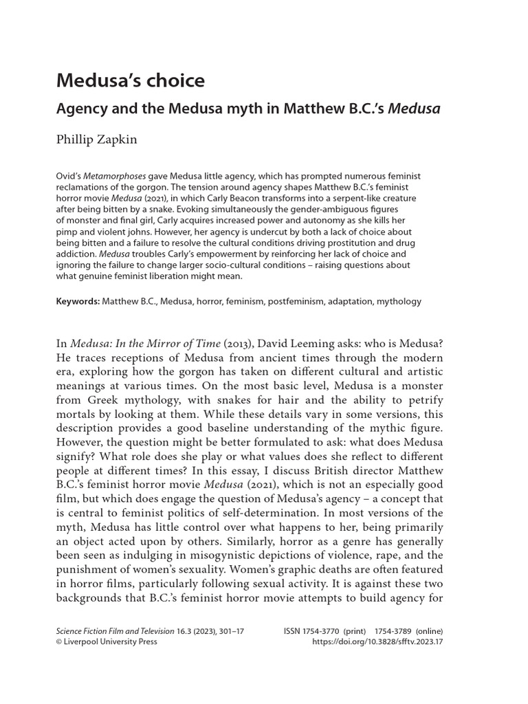 Medusa s Choice Agency and the Medusa My | PDF | Medusa | Feminism