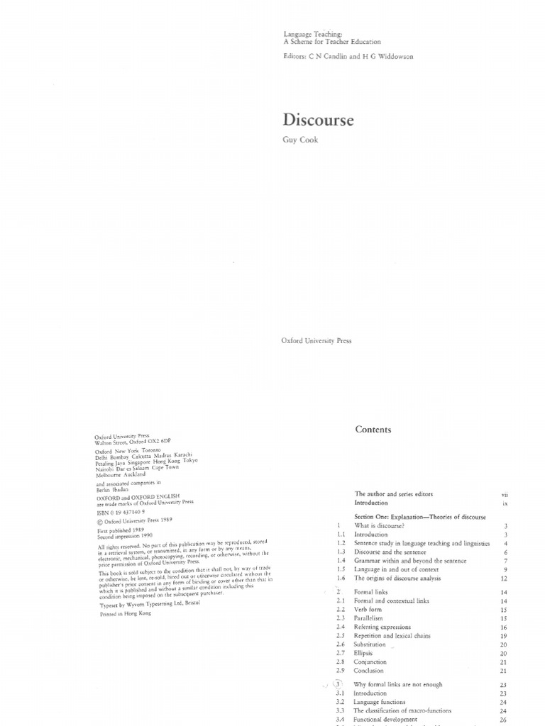 Discourse Book | PDF