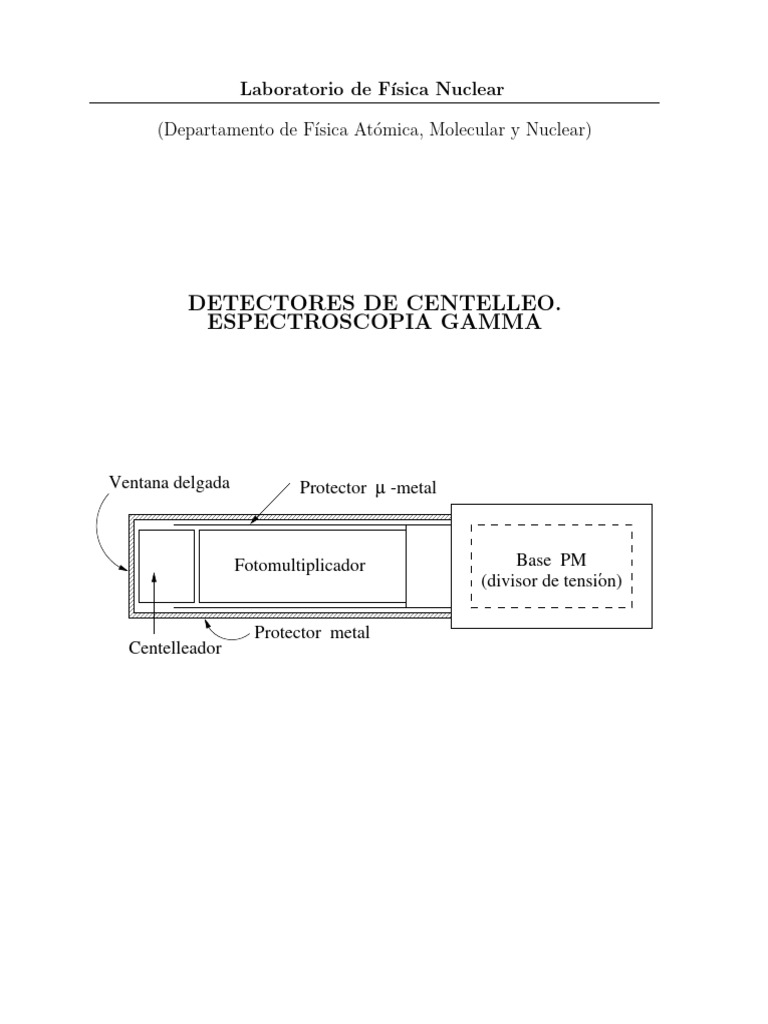 Detectores de Centelleo - Espectroscopía Gamma | PDF | Distribución normal | Rayo gamma