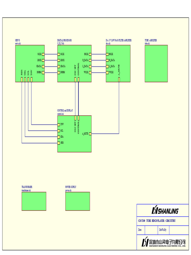 SHANLING CD-T100 Tube HDCD Player Schematic Diagram | PDF | Electrical ...