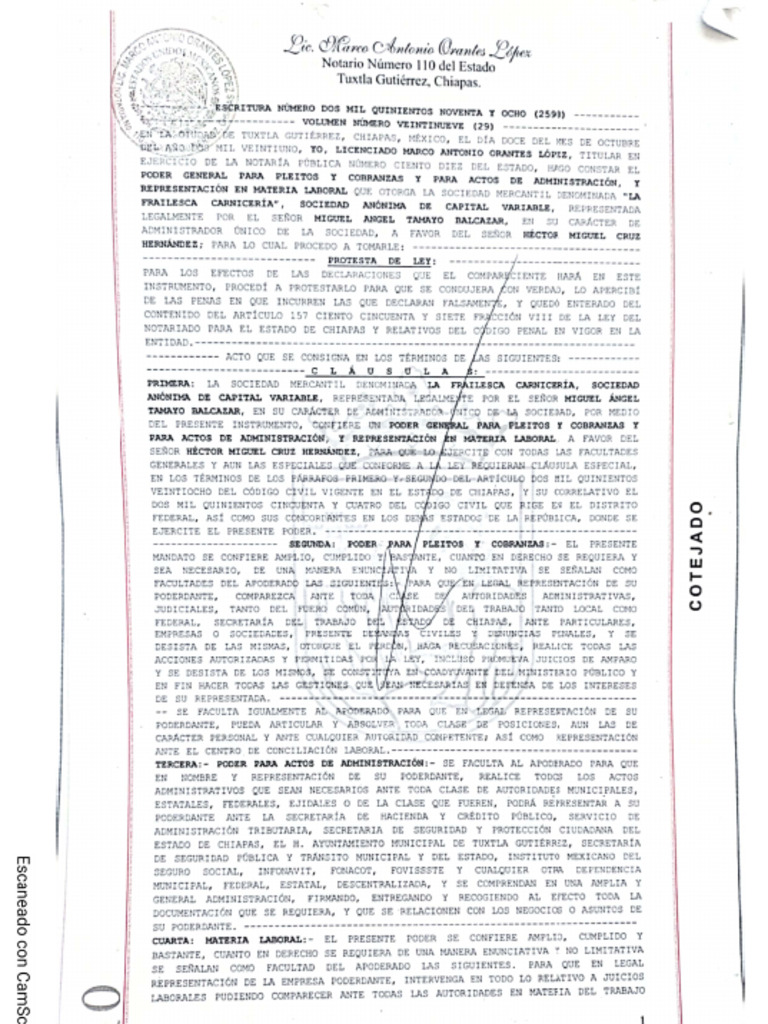 Poder Notarial | PDF