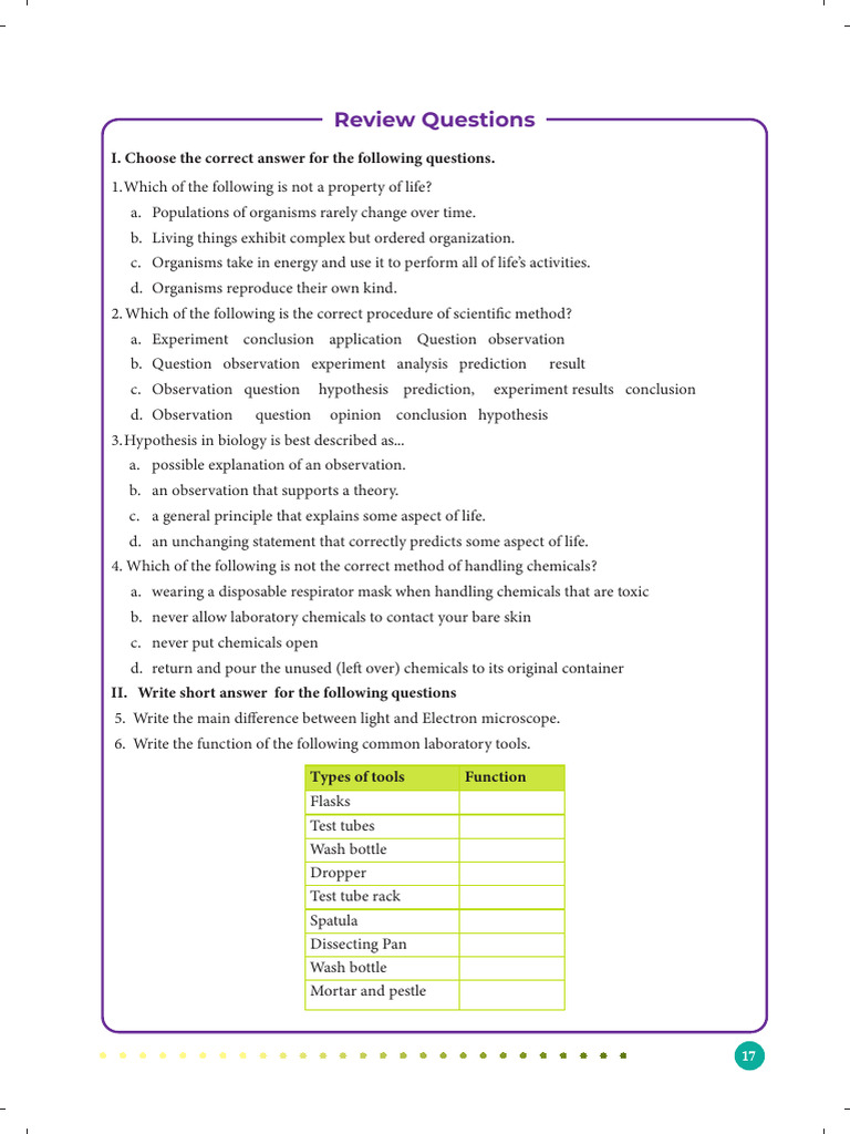 Grade 9 Biology Exam Questions | PDF | Microscope | Biology
