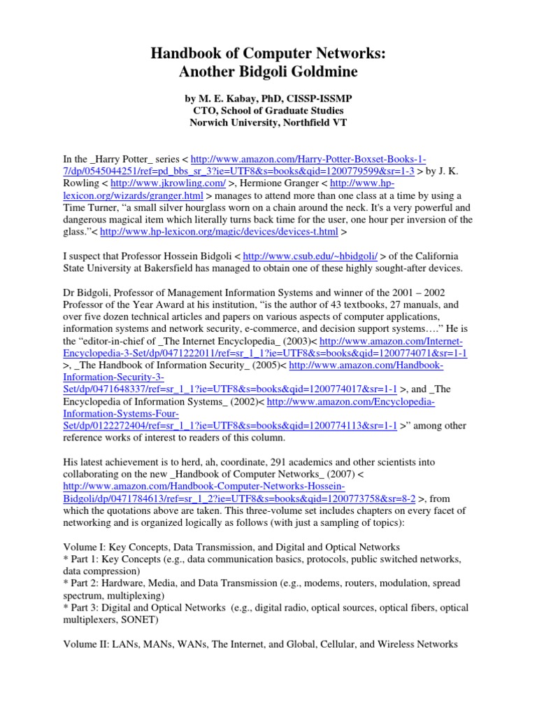 624 Handbook of Computer Networks | Download Free PDF | Computer Network | Data Transmission