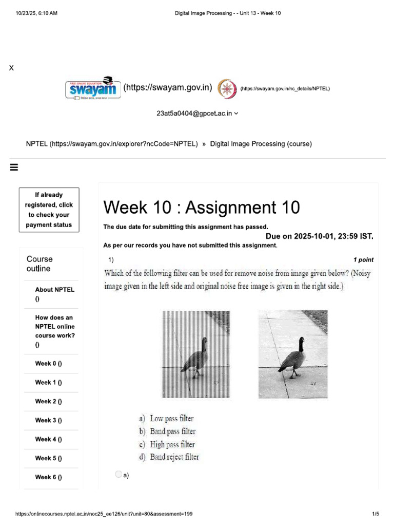 Assignment Week 10-DIP | PDF
