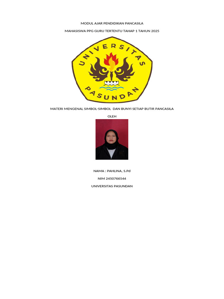 Modul Ajar Pancasila untuk Mahasiswa PPG | PDF