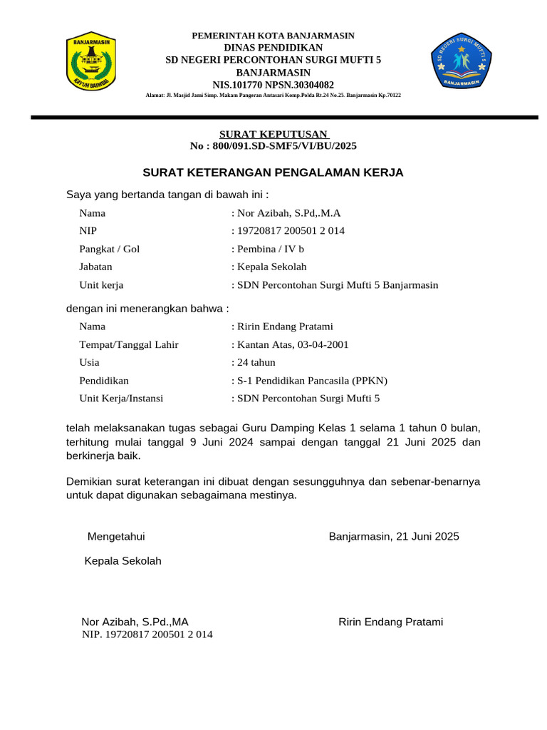 Surat Keputusan | PDF