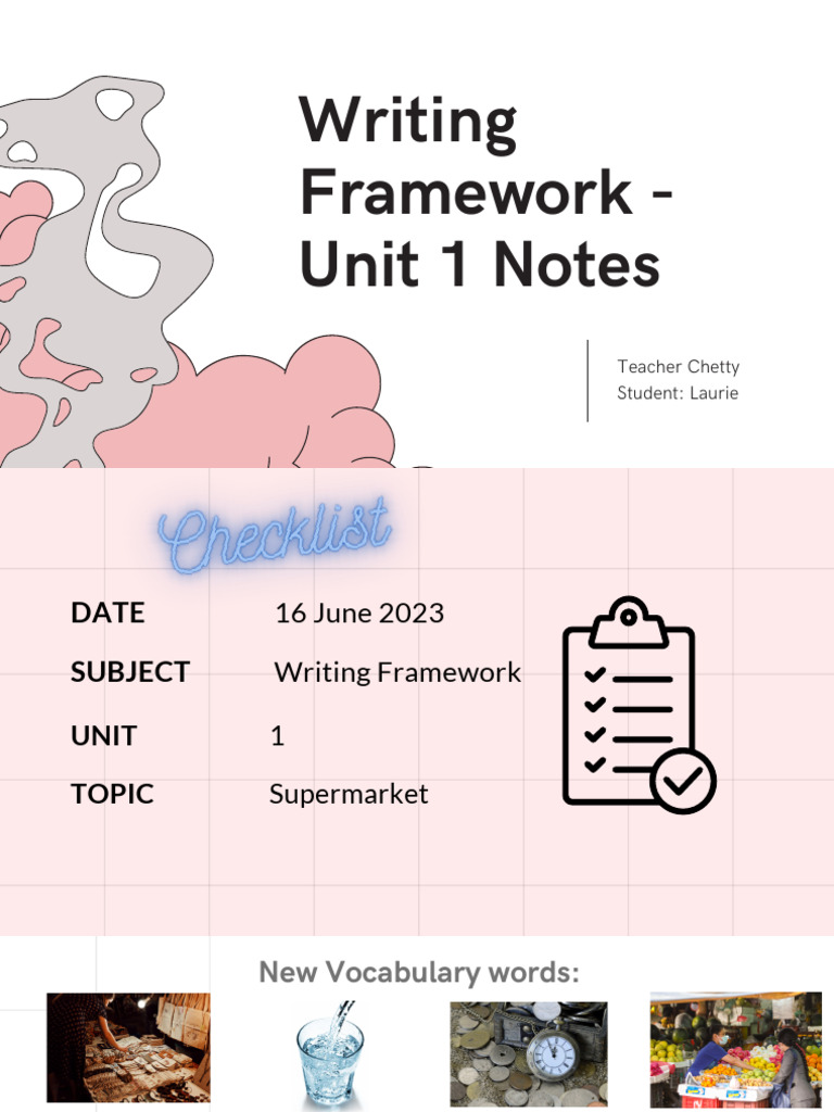 Writing Framework - Unit 1 Tutoring - 20251101 - 094749 - 0000 | PDF