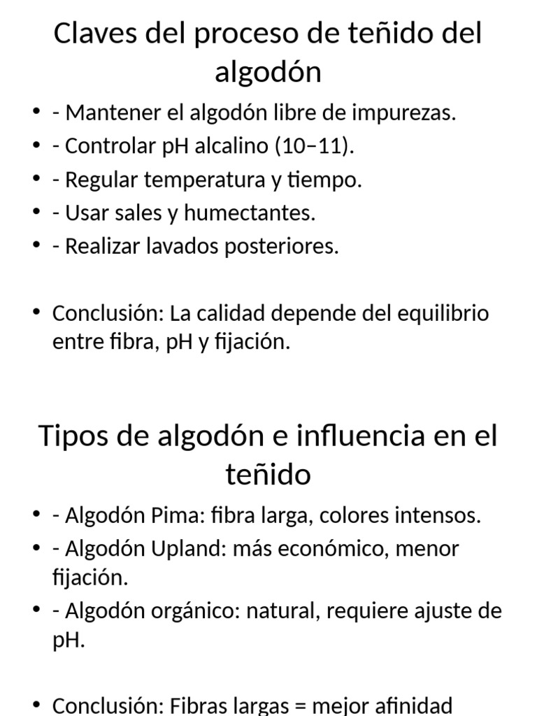 Teñido de Algodon y Colorantes Reactivoss | PDF | Agua | Algodón
