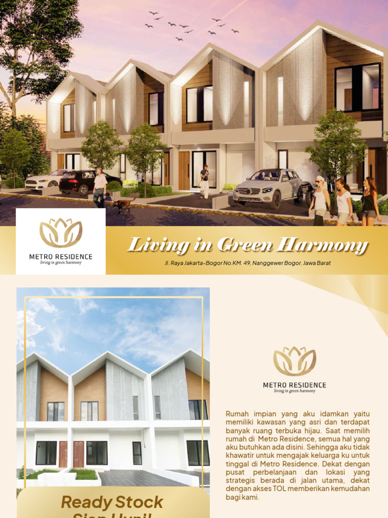 Perumahan Asri di Metro Residence Cibinong | PDF