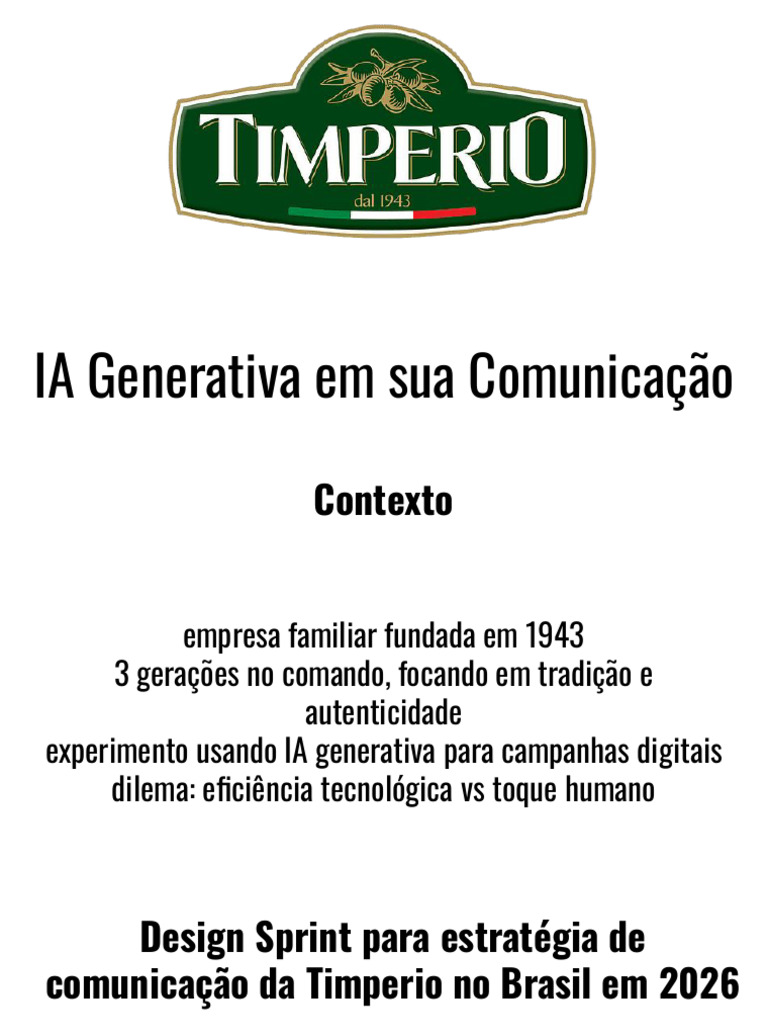 IA Generativa na Comunicação da Timperio | PDF