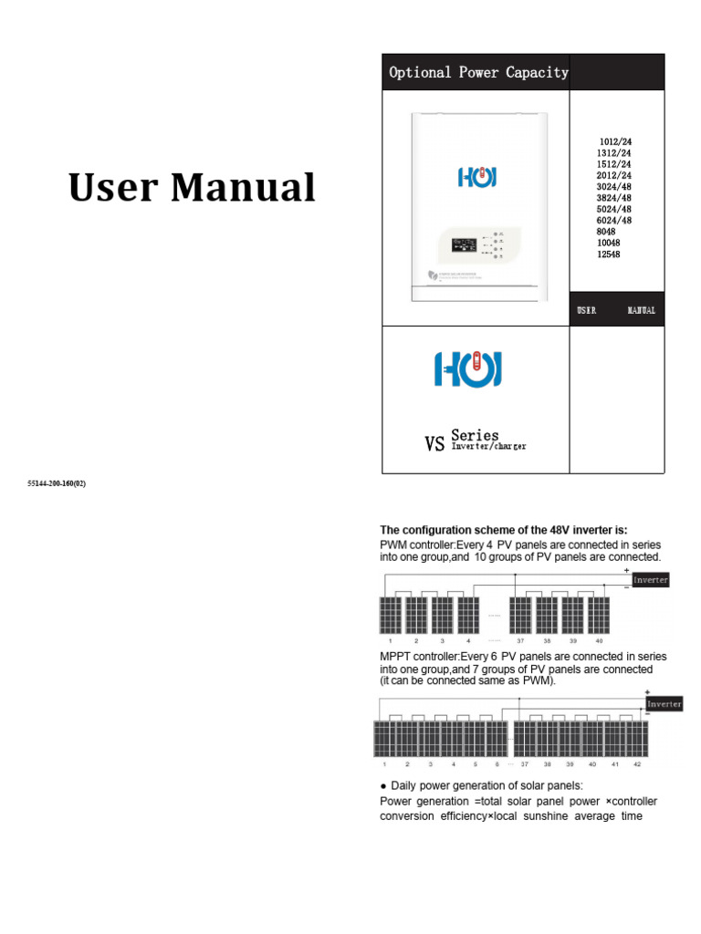 VS Series Inverter/Charger User Manual | PDF | Power Inverter | Direct ...