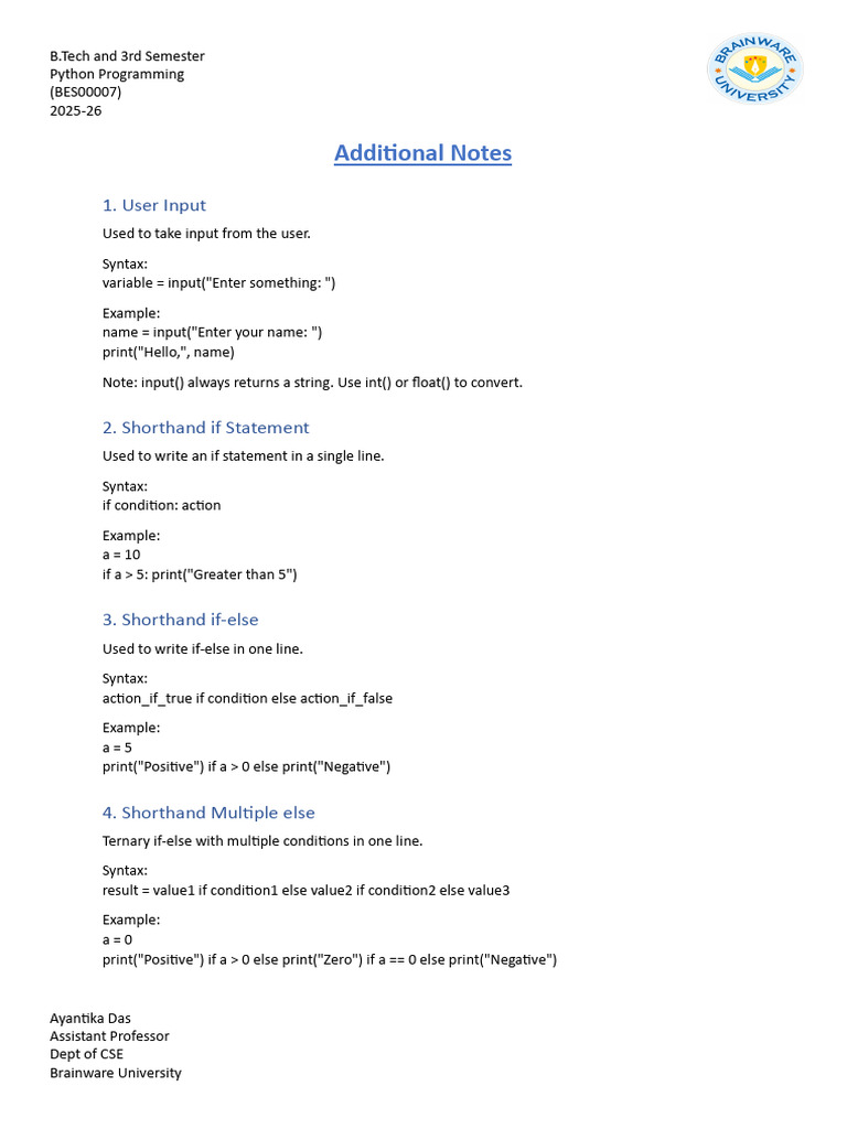 Additional Topics in Python | PDF | Computer Programming | Computing