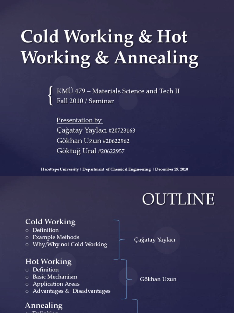 Cold Hot Working Annealing | PDF | Annealing (Metallurgy) | Forging