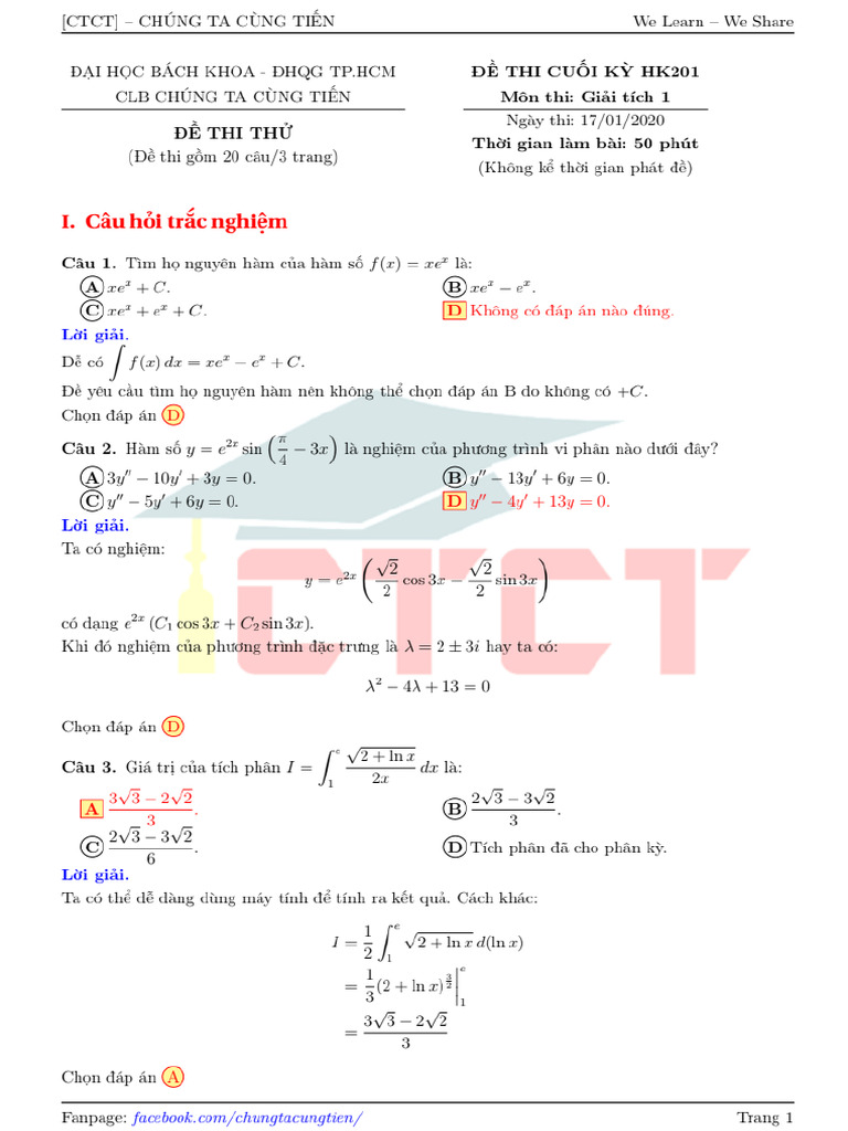 GT1 - Đáp Án | PDF