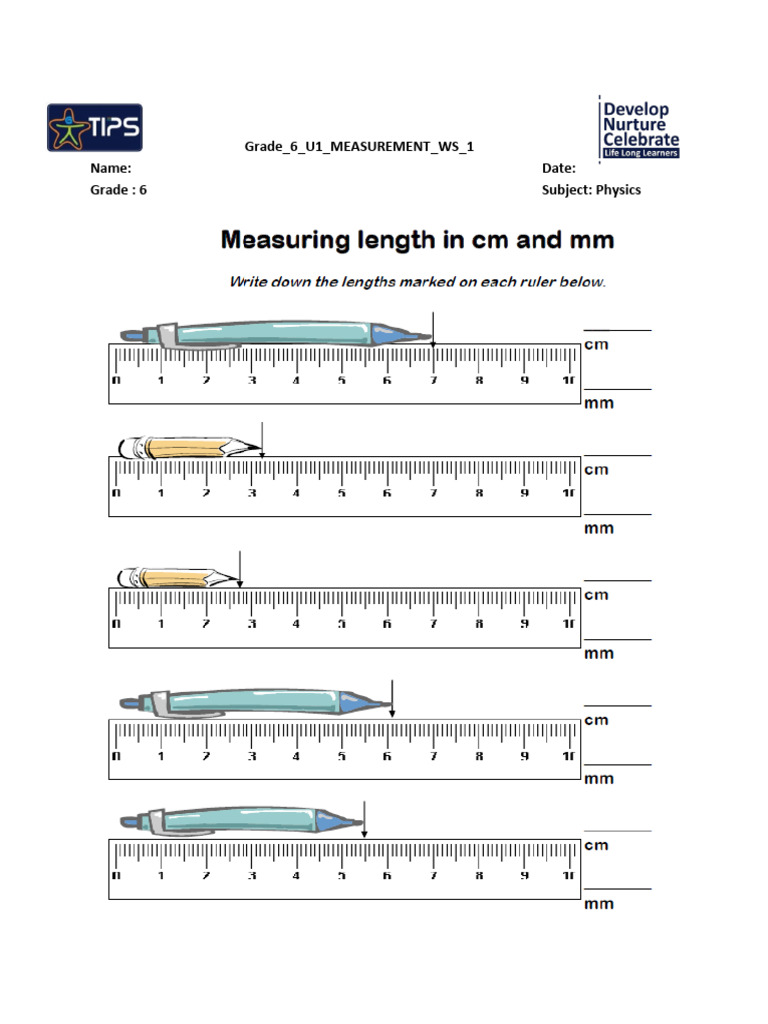 Grade 6 U1 Measurement Ws 1 | PDF