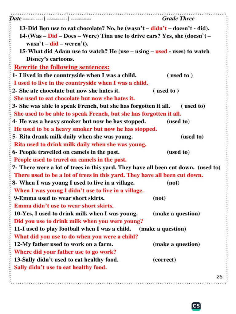 Grade Three Final | PDF