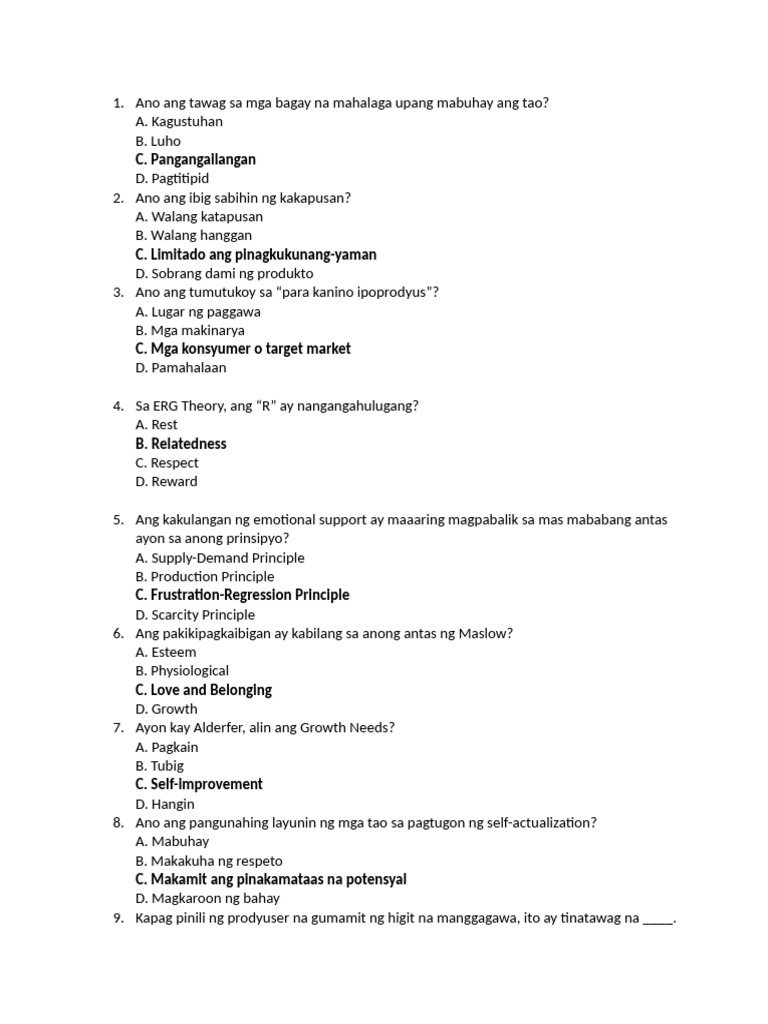 30 Item Multiple Choice Question For AP9 | PDF