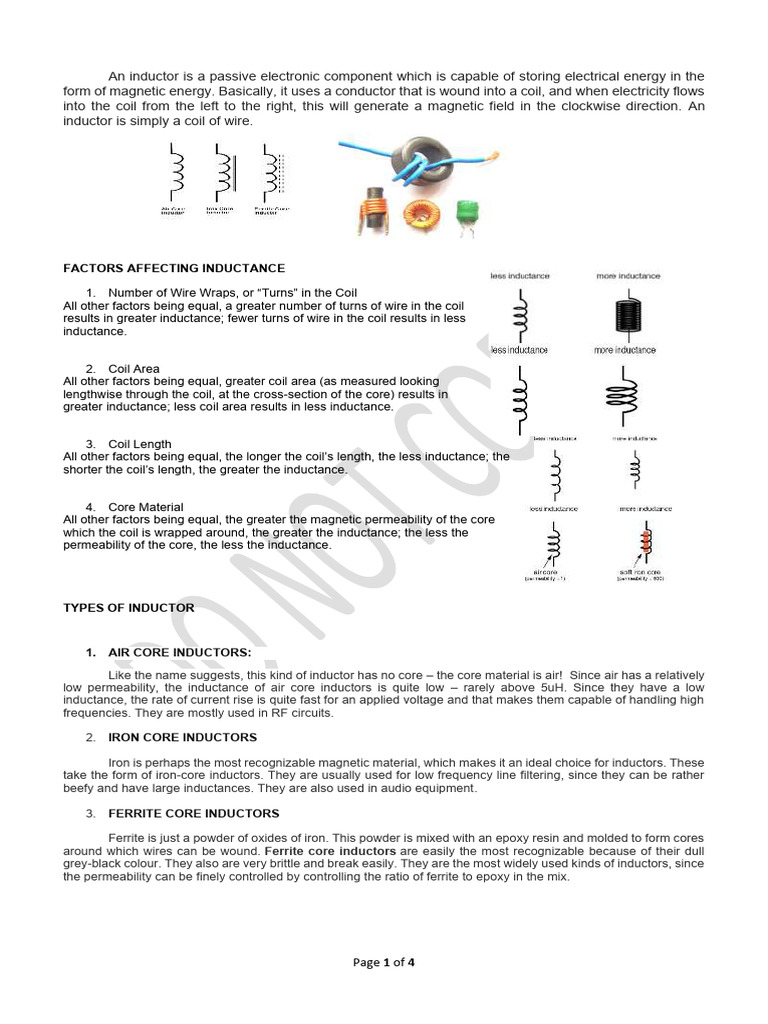 Inductor and Transformer Basics Explained | PDF | Inductor | Inductance