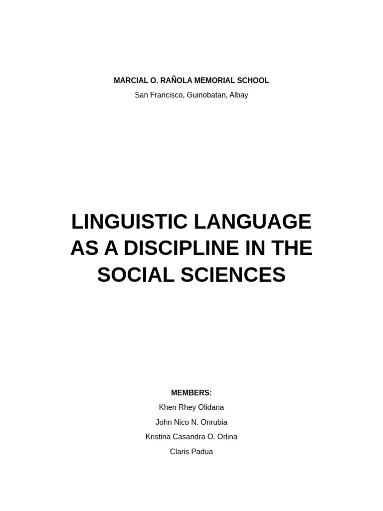 Diss Project | PDF | Social Sciences | Linguistics