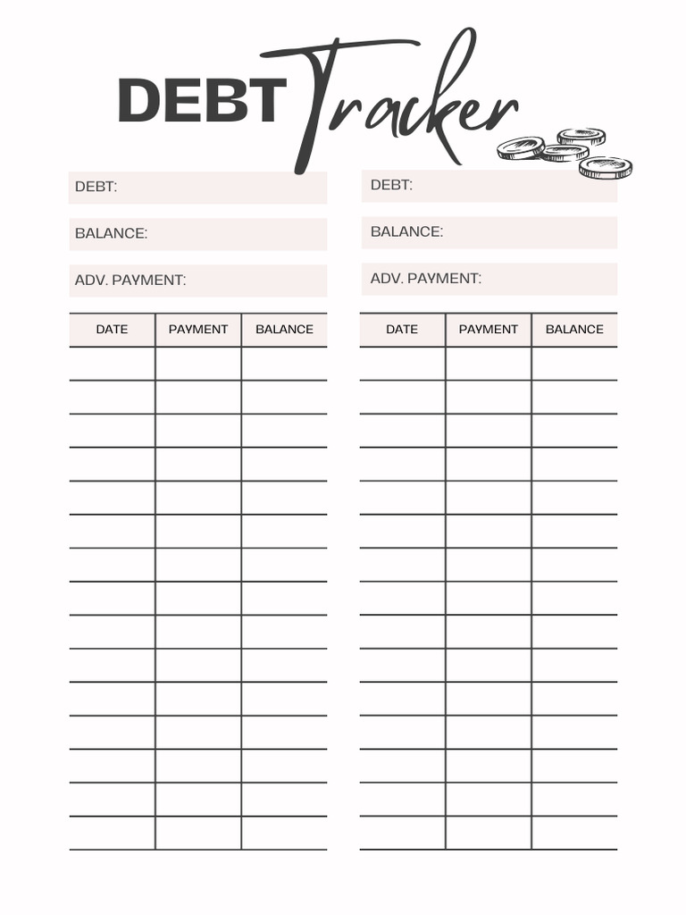 Grey Clean Debt Payment Planner | PDF