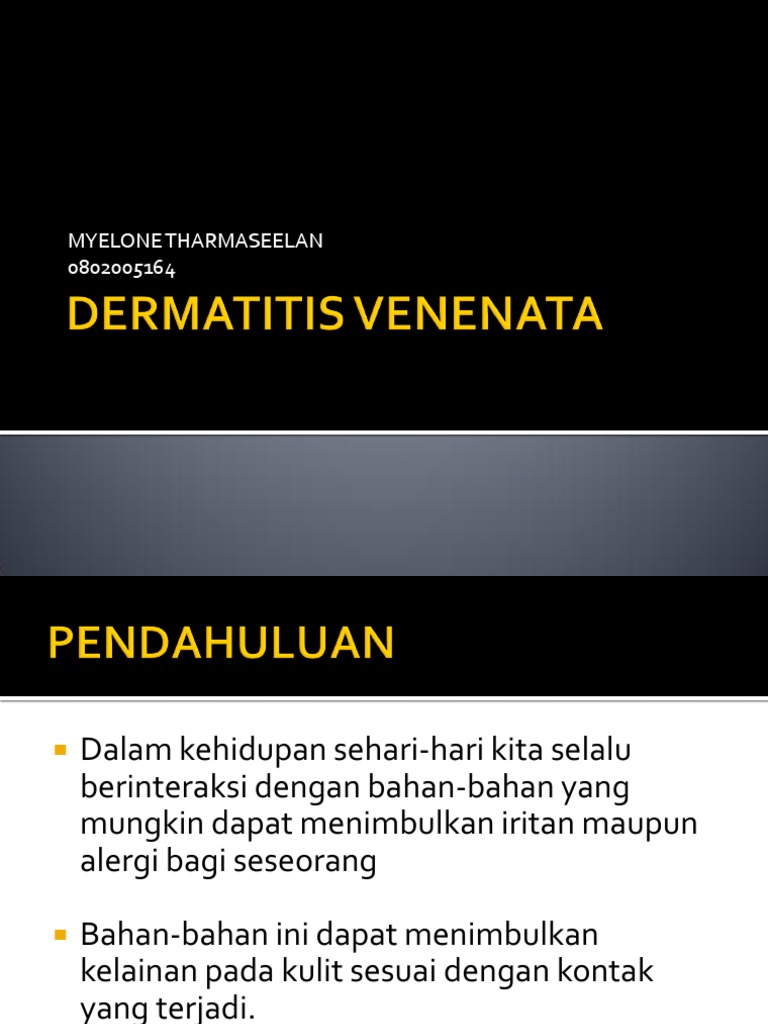 Penanganan Dermatitis Venenata Tomcat | PDF