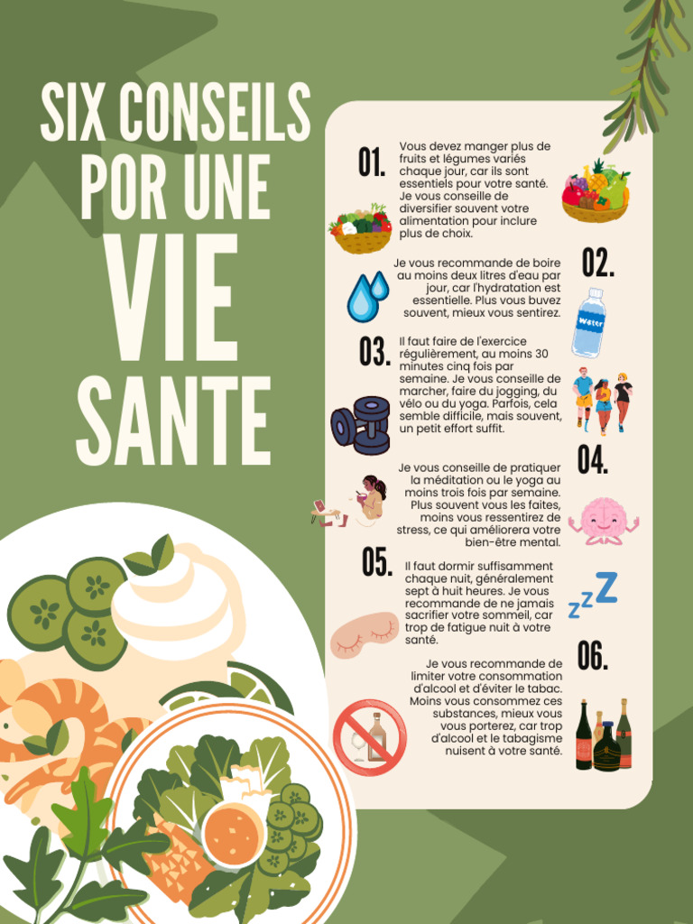 6 conseils pour une vie saine | PDF