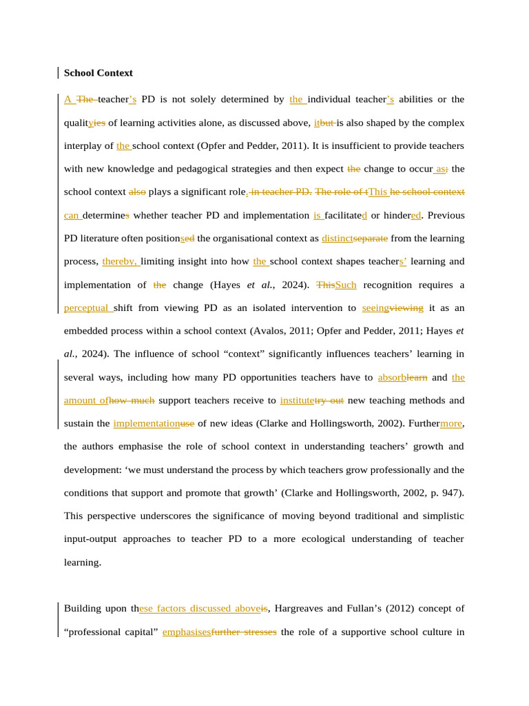 Revised School Context For Proofreading | PDF | Transformational ...