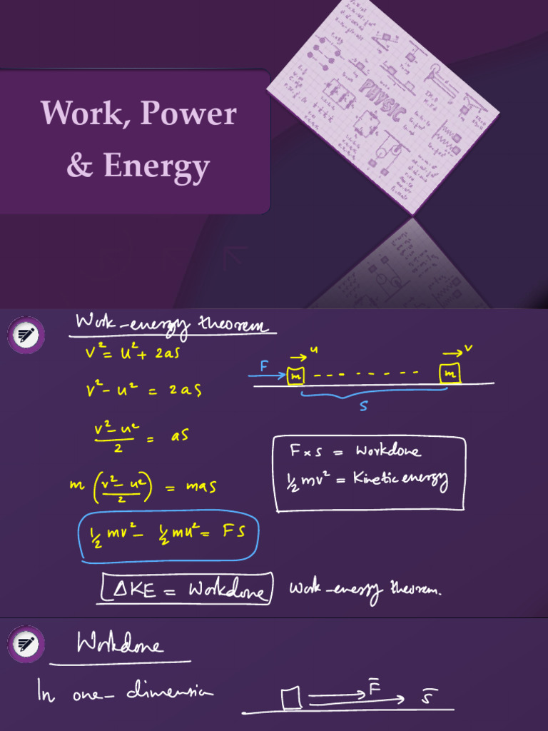 Work, Power & Energy | PDF | Force | Classical Mechanics