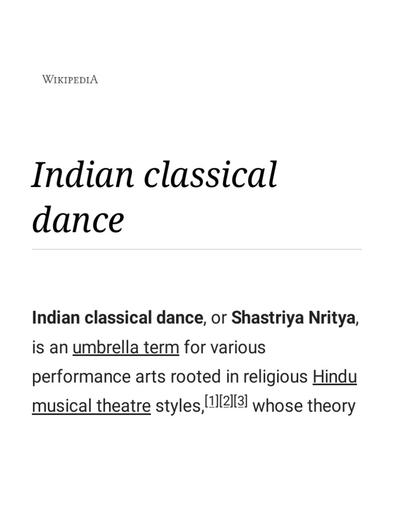 Indian Classical Dance Overview | PDF | Dances | Performing Arts