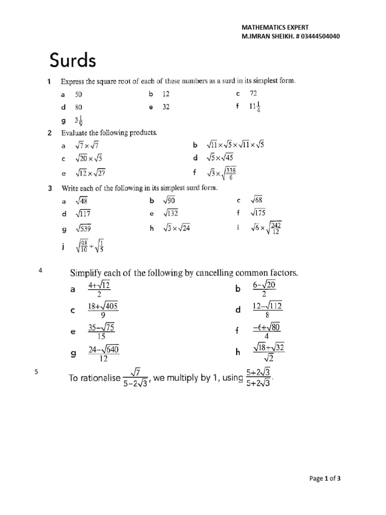 Surd | PDF