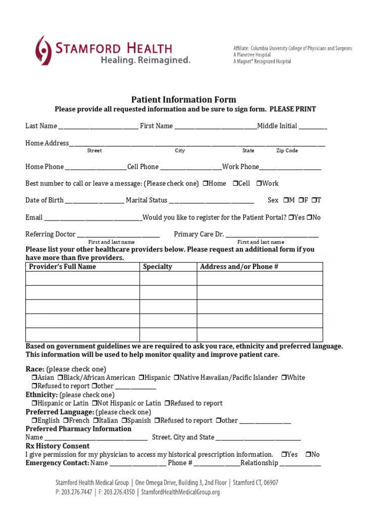 SHMG Patient Reg English | PDF | Insurance | Health Care