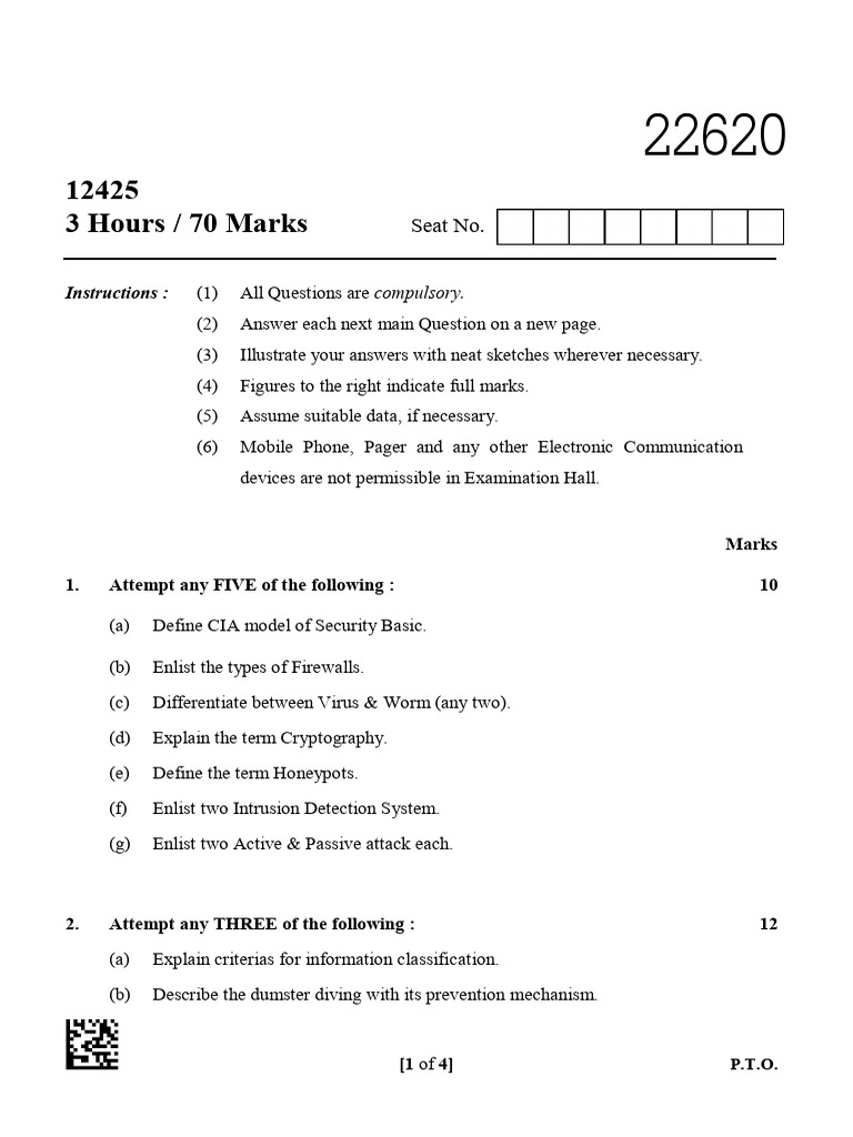 2024 Winter Question Paper | PDF | Cryptography | Firewall (Computing)