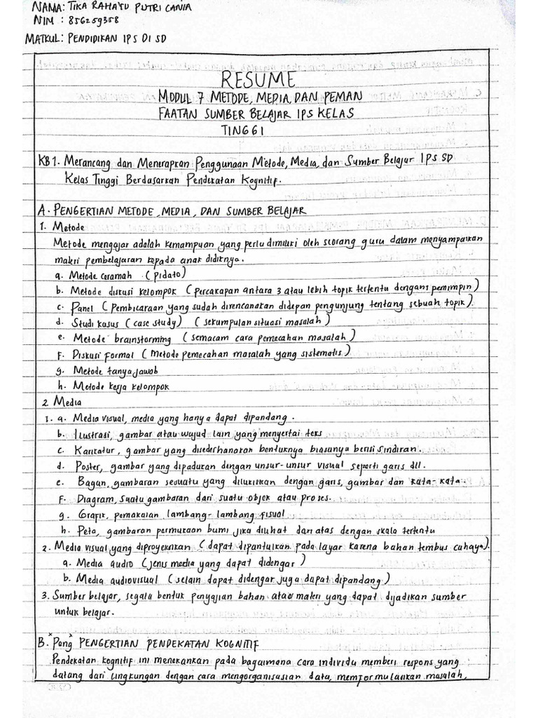 Resume Ips Modul 7&8 | PDF