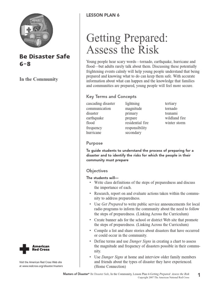 Lesson Plan 6 - Getting Prepared - Assess The Risk | PDF | Natural ...