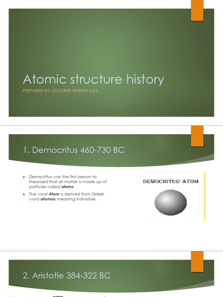History of Atomic Structure | PDF