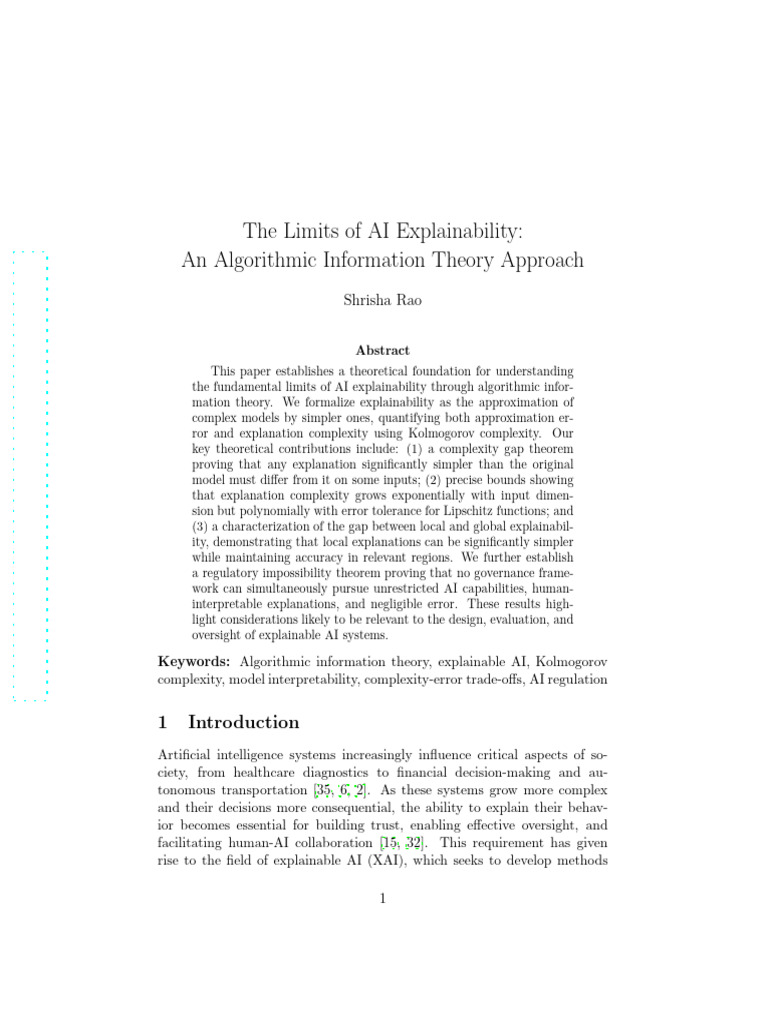 Limits of AI Explainability Explained | PDF | Artificial Intelligence ...