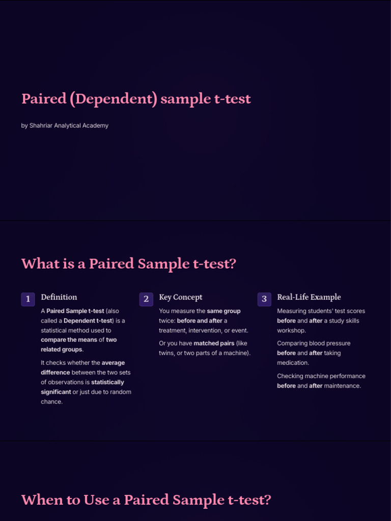Paired Dependent Sample T Test | PDF | Student's T Test | Hypothesis