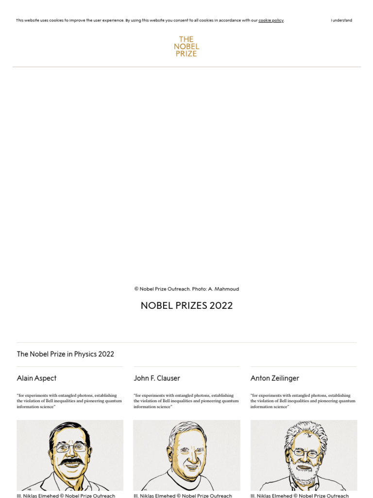 TLOI Nobel Prizes 2022 - NobelPrize Org Lyst1583 | PDF | Nobel Prize