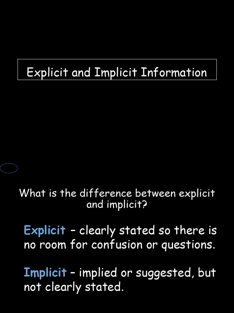 Understanding Explicit vs Implicit Meaning | PDF | Psychological ...