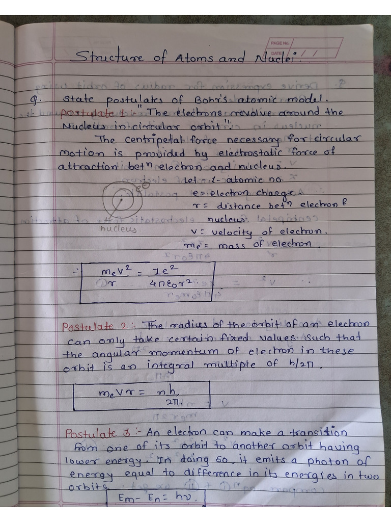 Structure of Atom and Nuclei | PDF