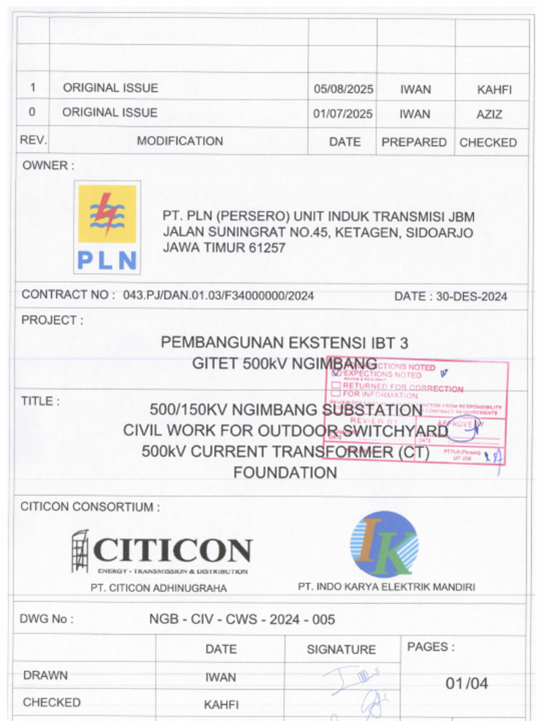 500kV CT Foundation - en | PDF