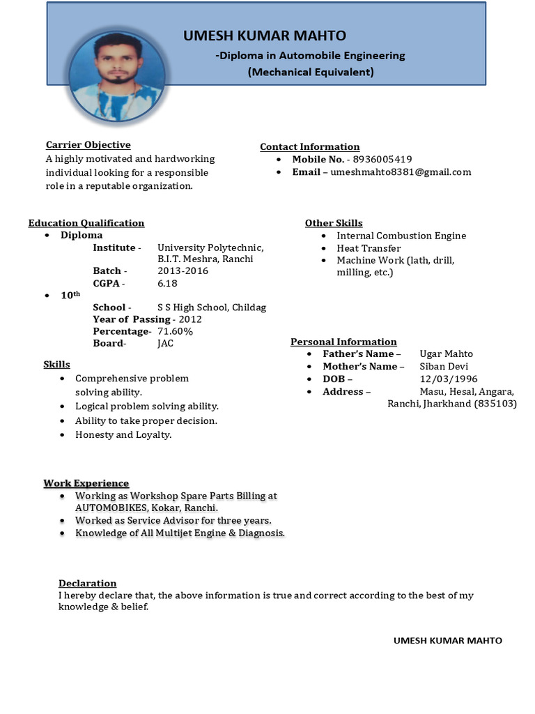Umesh Resume | PDF