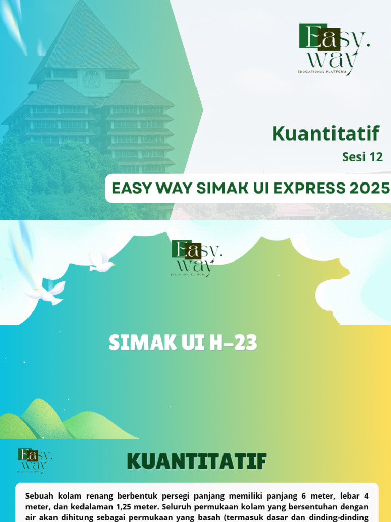Soal Kuantitatif SIMAK UI 2024 | PDF