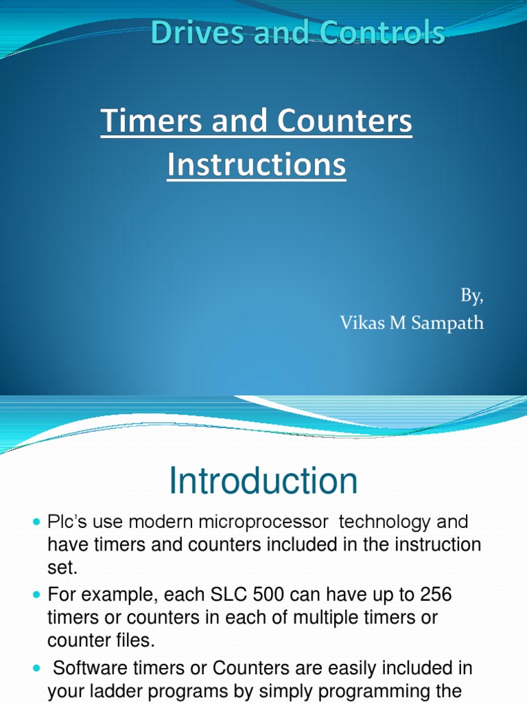 PLC Counters... Timers Vikas M Sampath | PDF | Programmable Logic Controller | Timer