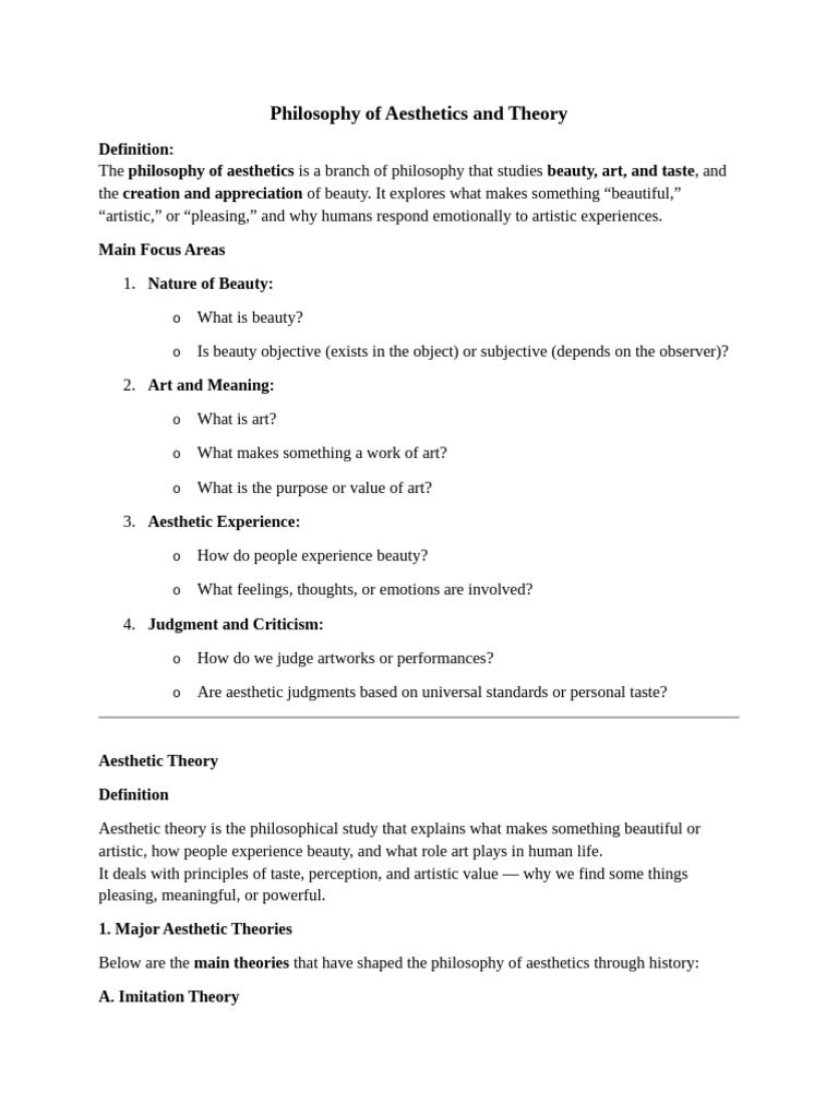 6-Philosophy of Aesthetics | PDF | Aesthetics | Beauty